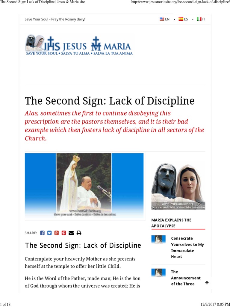 Lack of Discipline in the Church | PDF | Eucharist | Catholic Church