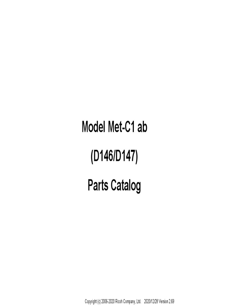 MP C3003 Parts Catalog | PDF | Manufactured Goods