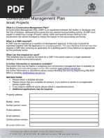 Construction Management Plan Template | PDF | Traffic | Road