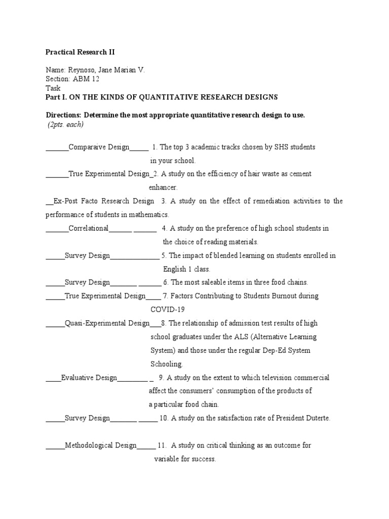 Quantitative Research Design Guide | PDF | Learning | Popular Culture ...