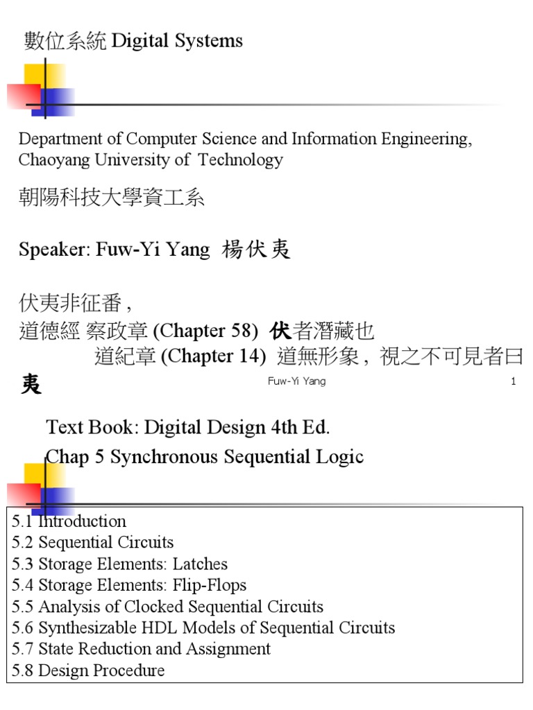 Chap-5 Synchronous Sequential Logic 4th Ed. Mano | PDF | Digital Electronics | Logic Gate
