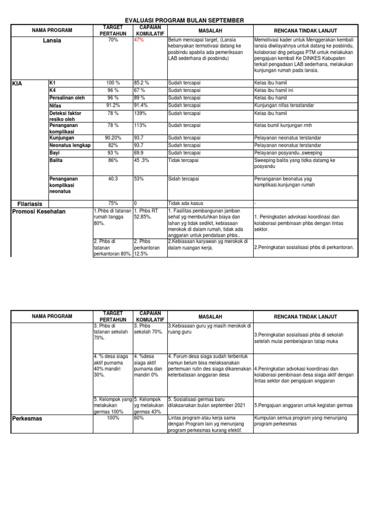 Evaluasi Program | PDF