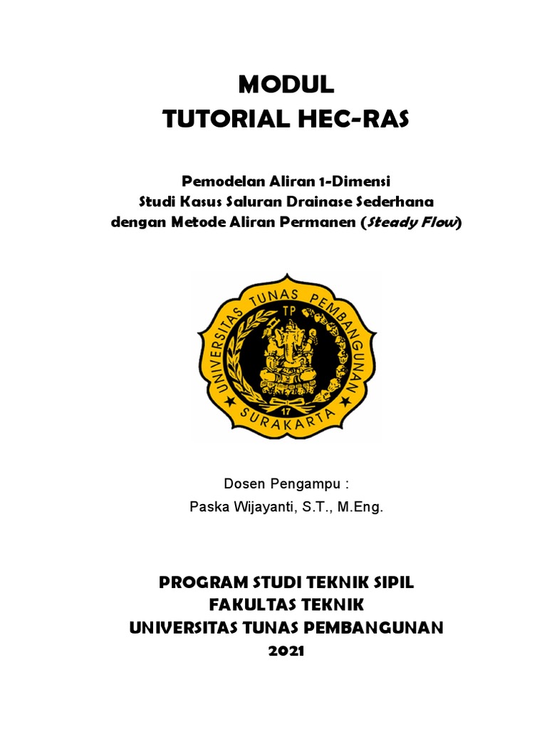 Modul Tutorial HECRAS Teknik Sipil UTP | PDF