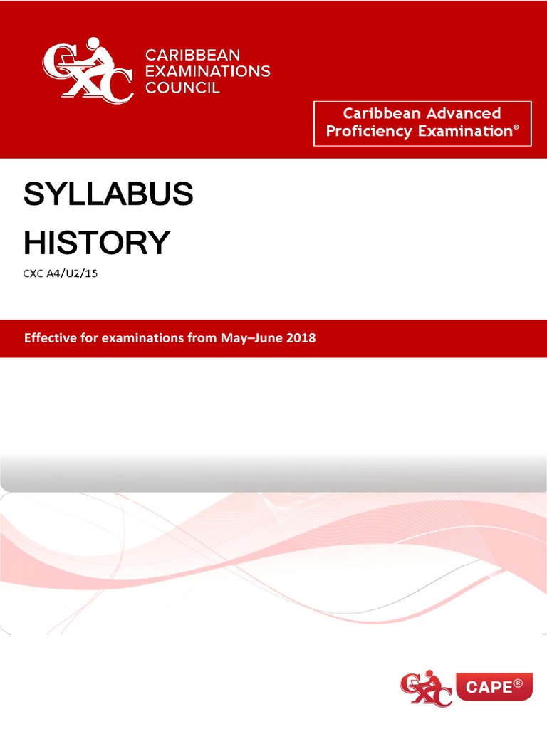 History Syllabus | PDF | Slavery | Associate Degree