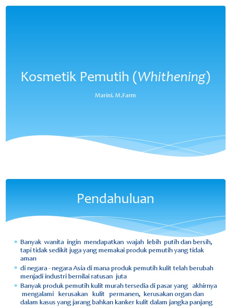 Kosmetik Pemutih Whitening | PDF