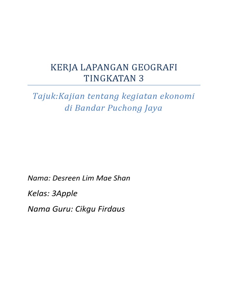 Geografi Folio | PDF