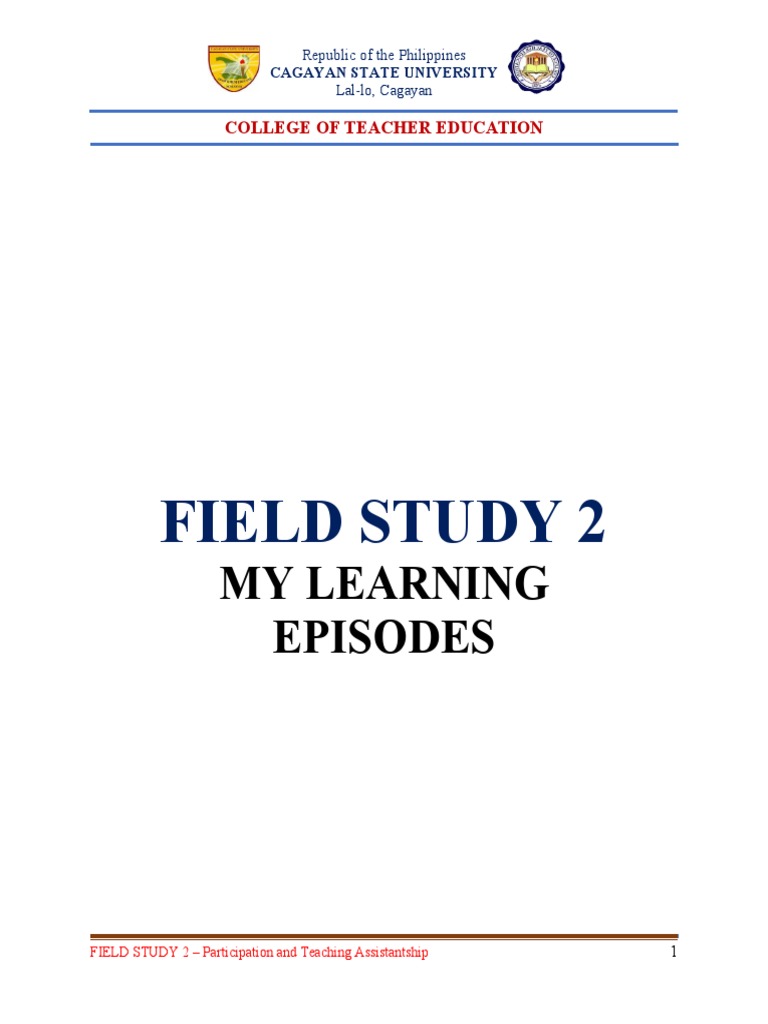Field Study 2 Episode 1 | PDF | Teachers | Teacher Education