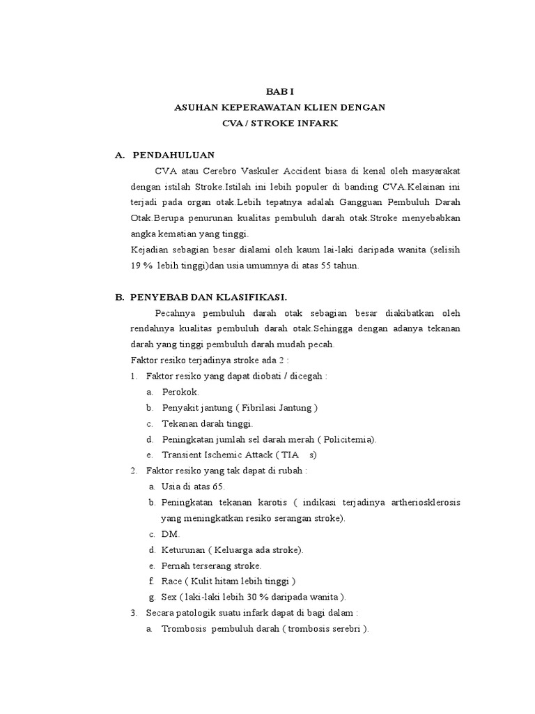 Panduan Asuhan Stroke Infark | PDF