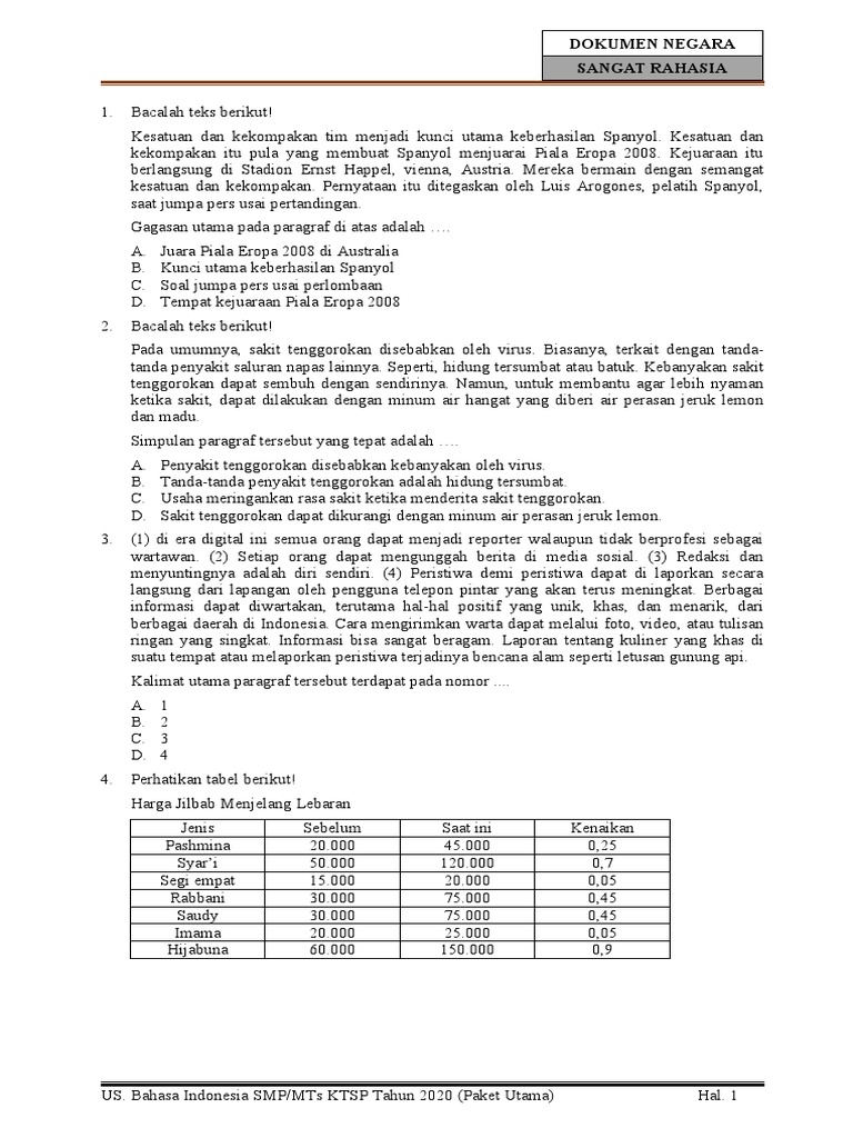 DOKUMEN NEGARA SANGAT RAHASIA | PDF