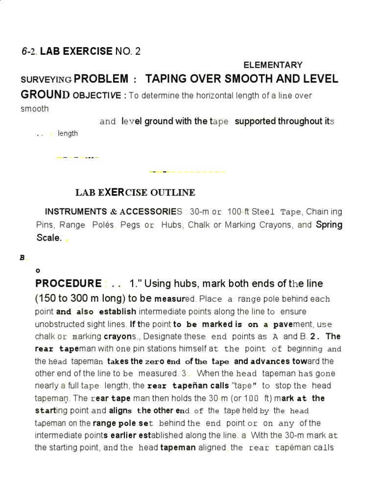 Surveying Lab 234 | PDF | Metrology