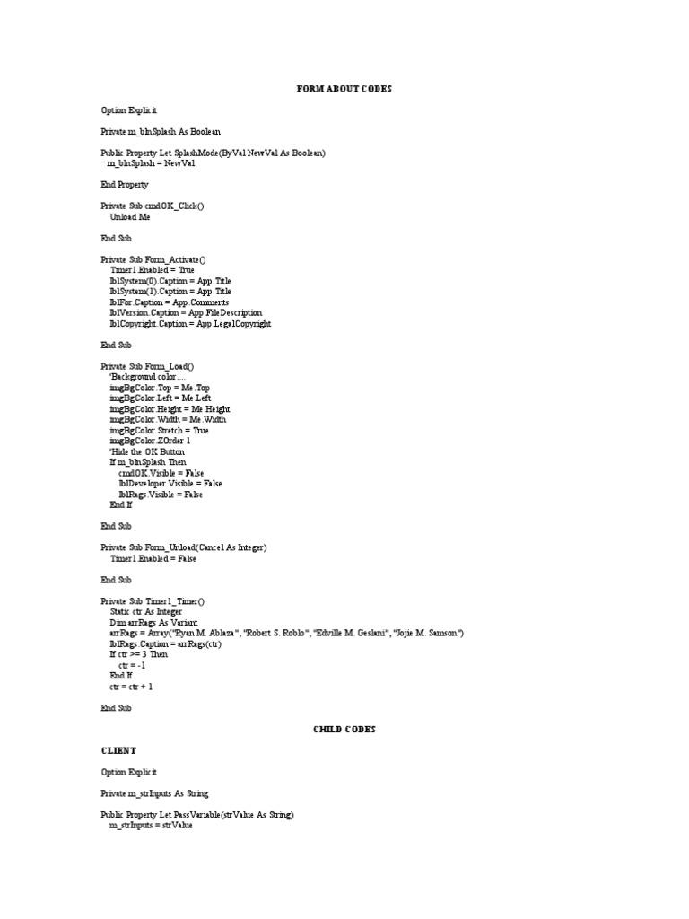 VB Codes | PDF | Boolean Data Type | Computer Data