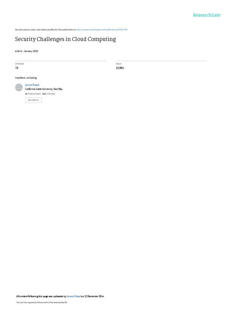 Security Challenges in Cloud Computing | PDF | Cloud Computing ...