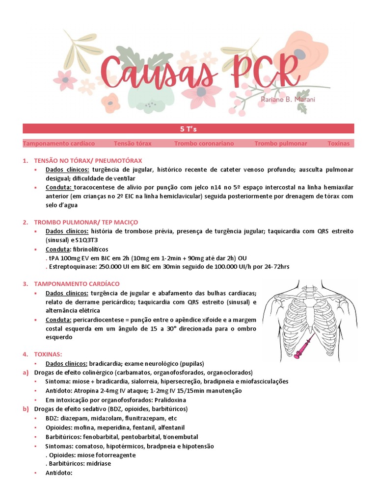 UE - Causas de PCR | PDF | Especialidades médicas | Medicina Clínica