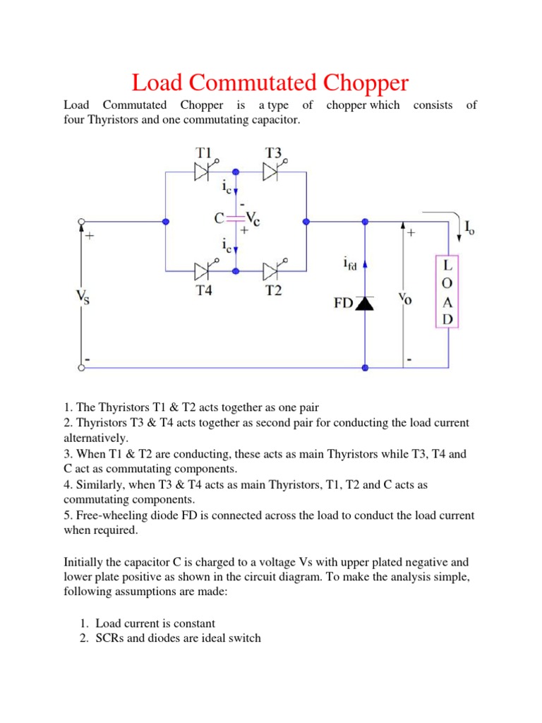 Load Commutated Chopper | PDF | Capacitor | Electric Power