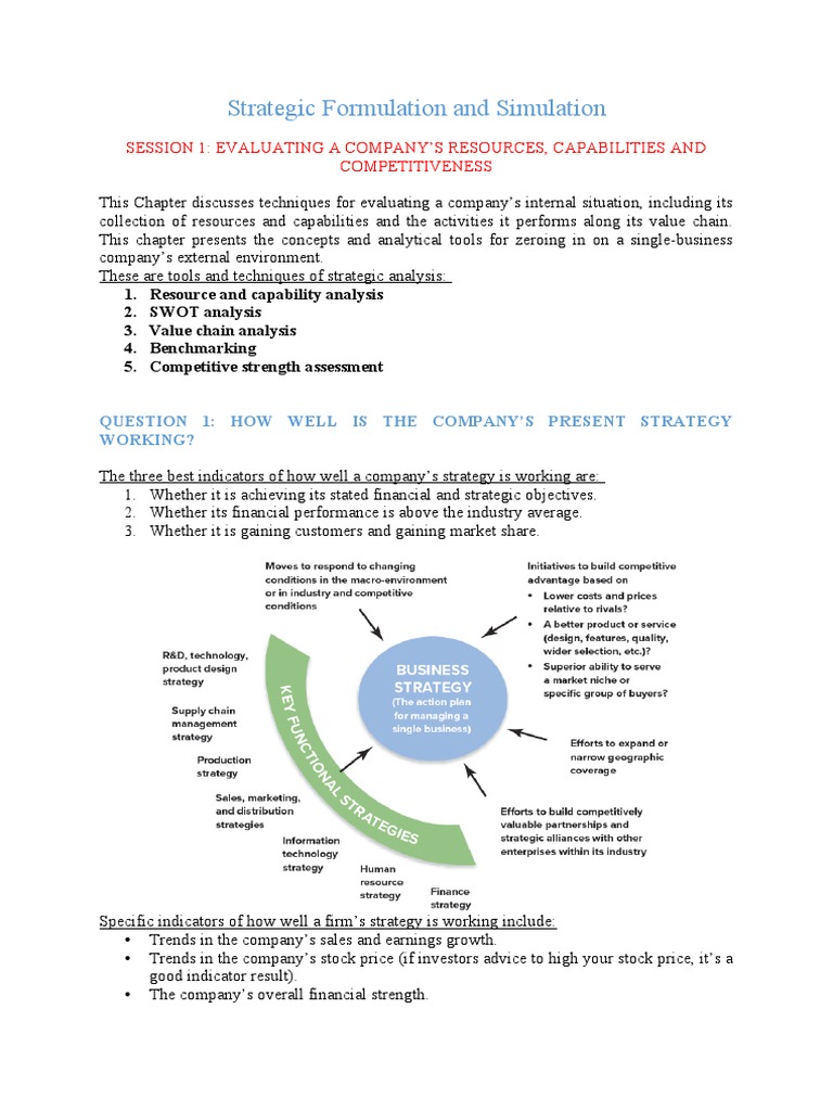 Strategic Formulation and Simulation | PDF | Dividend | Strategic ...
