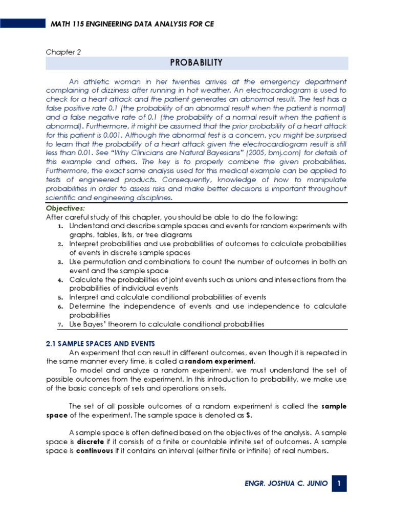 Module 2 - PROBABILITY | PDF | Probability | Experiment