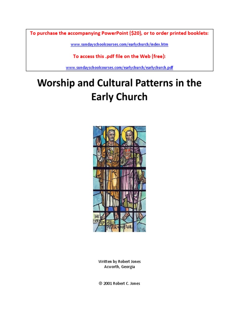 Worship and Cultural Patterns of The Early - Church | PDF | Baptism ...
