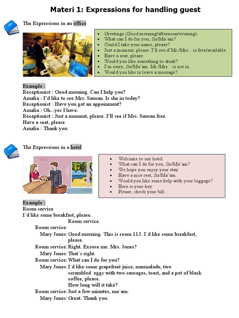 Expressions for Handling Guests: A Guide to Polite and Helpful ...