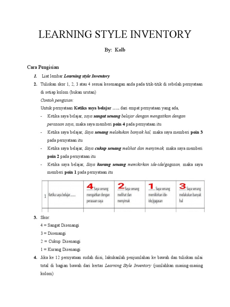 03 Learning Style Inventory | PDF