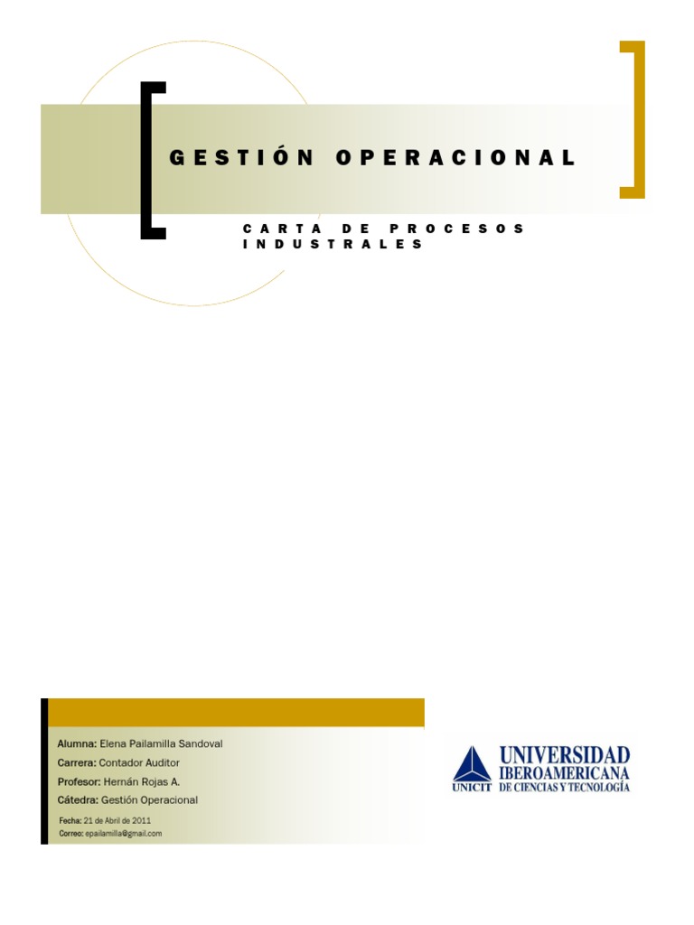 Carta de Procesos Industriales | PDF | Informática y tecnología de la ...