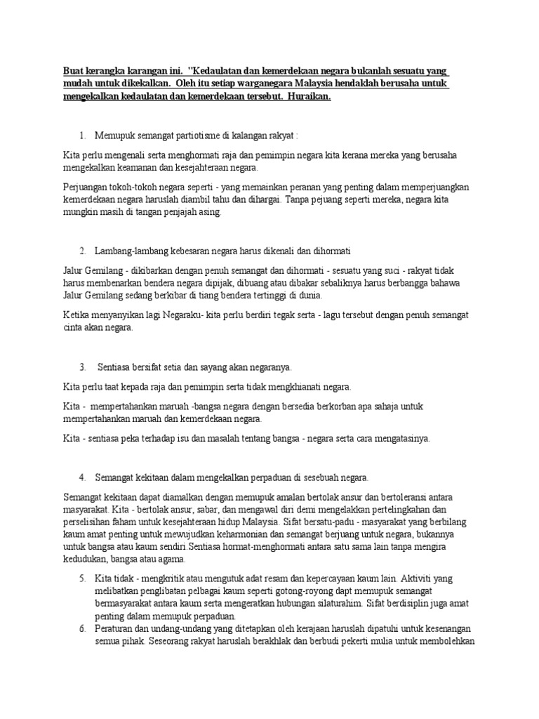 Kerangka Karangan Pdf