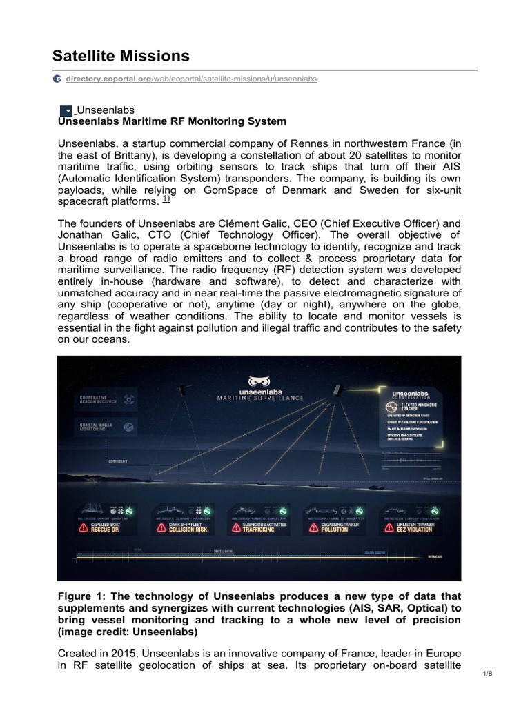 Unseenlabs Maritime RF Monitoring System | PDF | Satellite | Astronautics