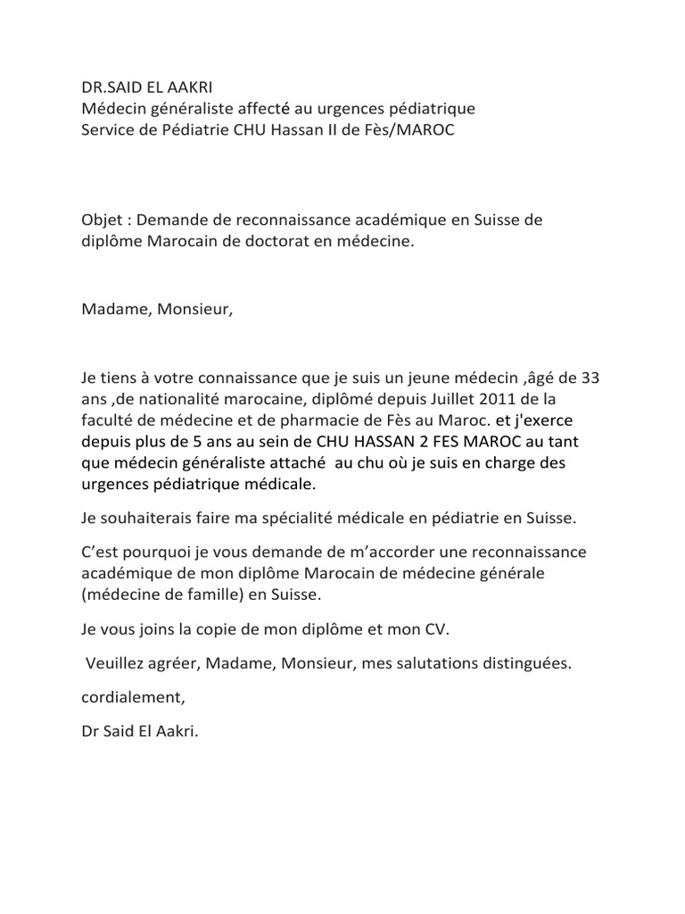 Demande D'equivalence | PDF