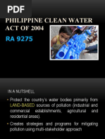 RA 9275 Clean Water Act With Examples | PDF