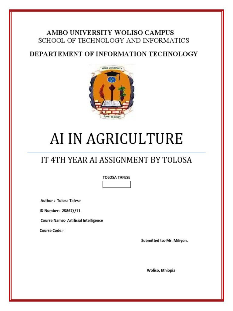 AI in Agriculture Paper | PDF | Agriculture | Artificial Intelligence