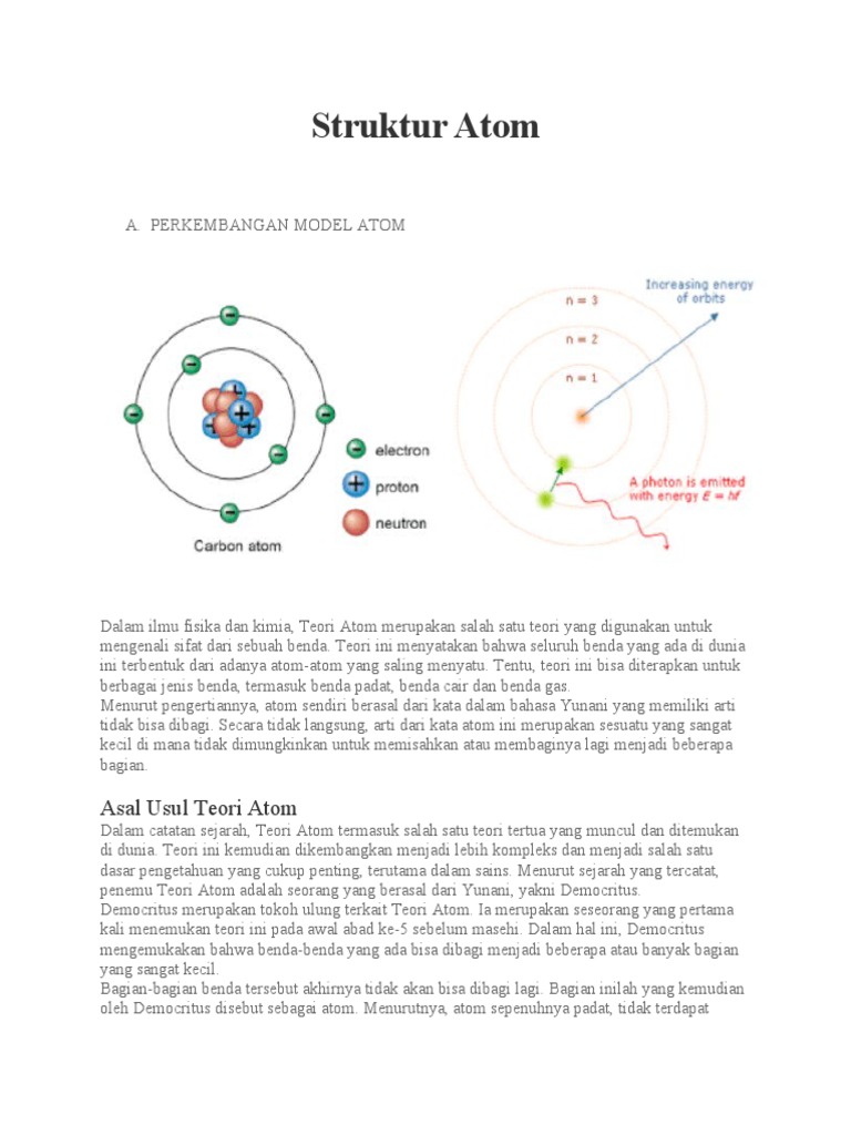 Perkembangan Model Atom Modul | PDF
