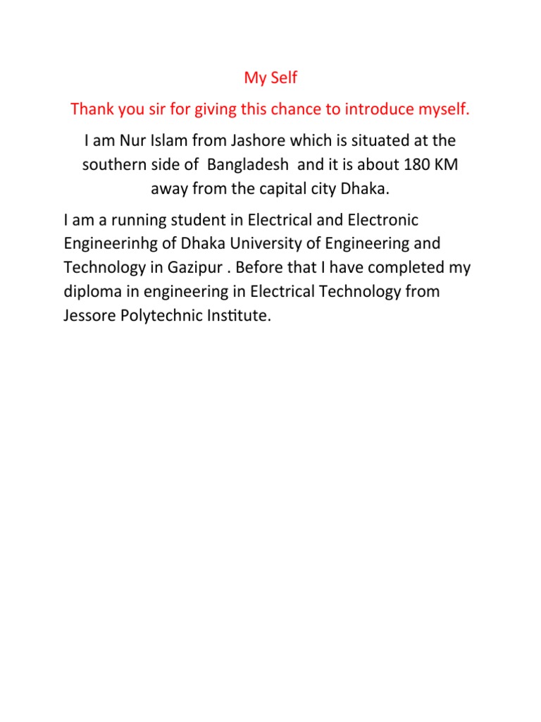 My Self | PDF
