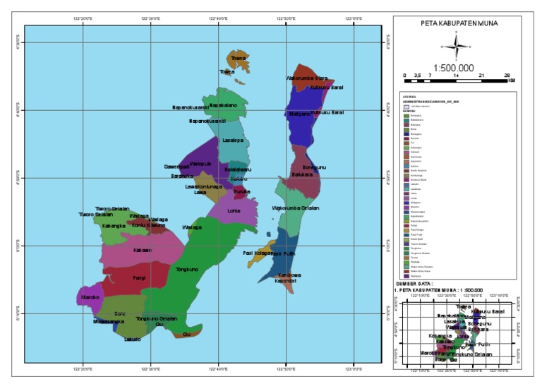 Peta Kabupaten Muna: 123°0'0"E 122°50'0"E 122°40'0"E 122°30'0"E 122°20 ...