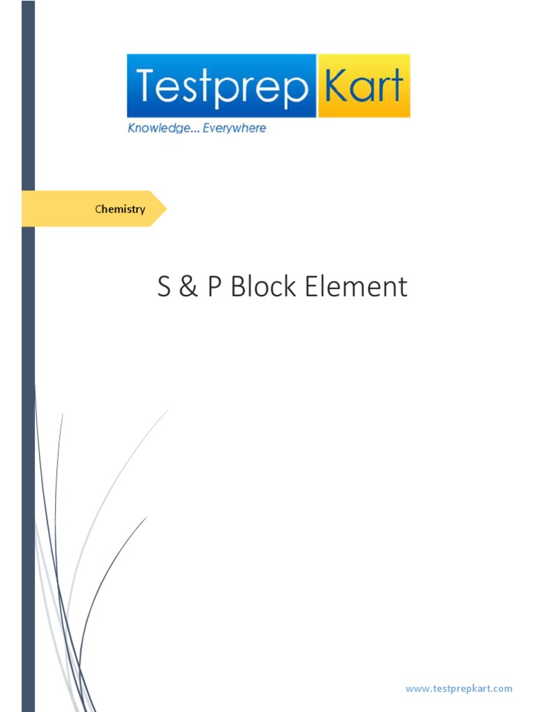 Chemistry of S P Block Elements | Download Free PDF | Hydrogen | Ion