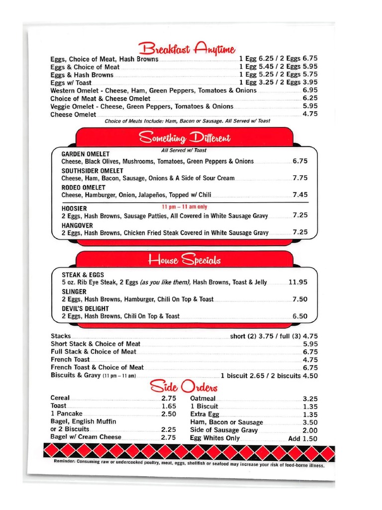 Courtesy Diner Menu | PDF