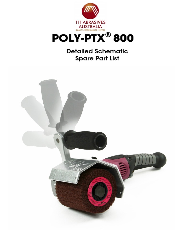 Poly-Ptx 800: Detailed Schematic Spare Part List | PDF | Screw | Tools