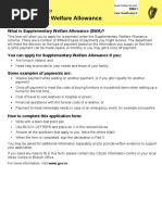 Supplementary Welfare Allowance Application | PDF | Social Security ...