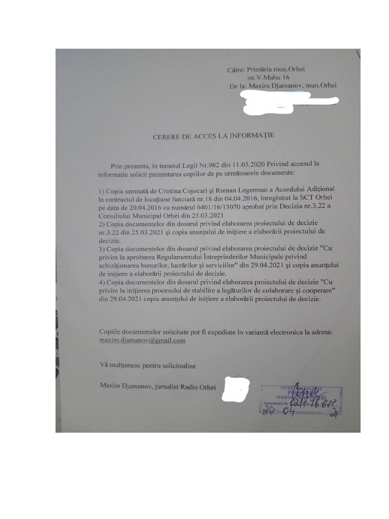 Cerere Informatii Primarie Plangere Politie Raspuns Politie Primarie | PDF