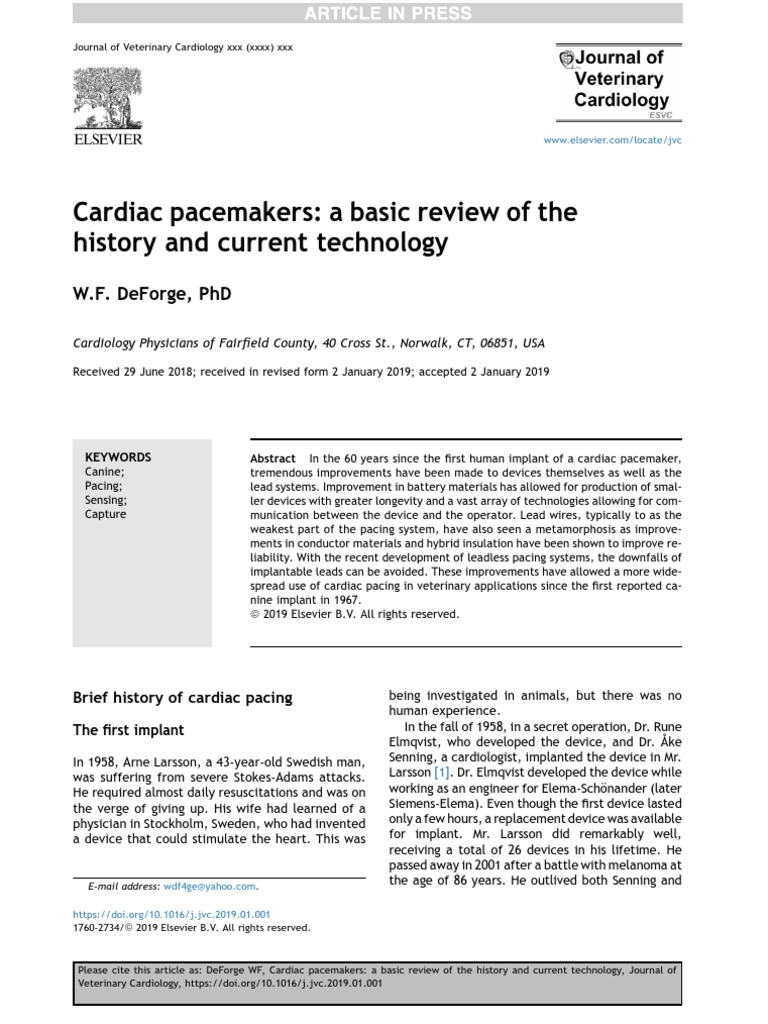 Cardiac Pacemakers A Basic Review | PDF | Artificial Cardiac Pacemaker ...
