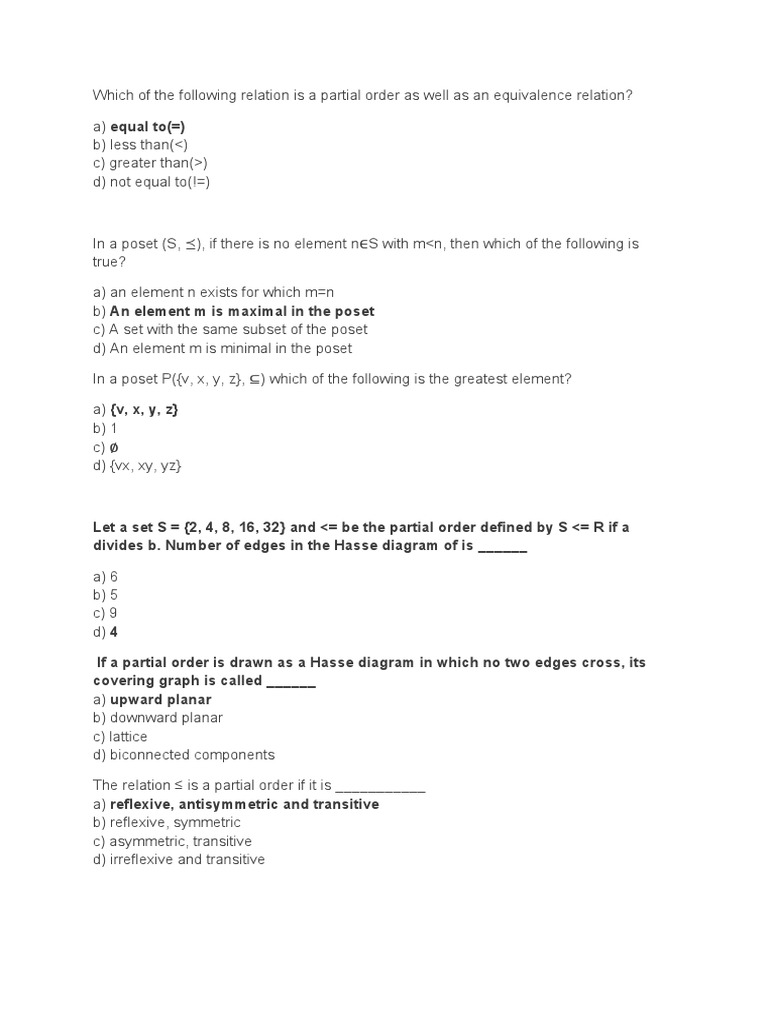DSGT MCQ 3 | PDF | Mathematical Concepts | Mathematical Logic