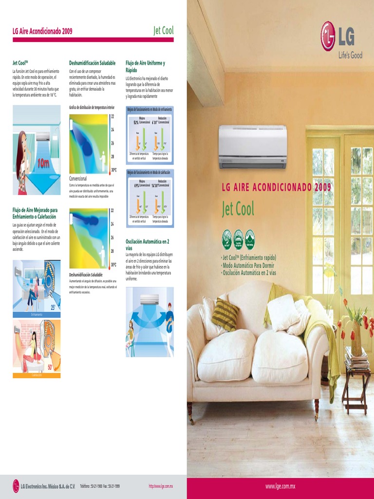 Aire Acondicionado LG Jet Cool 2009 | PDF | Temperatura | Aire ...