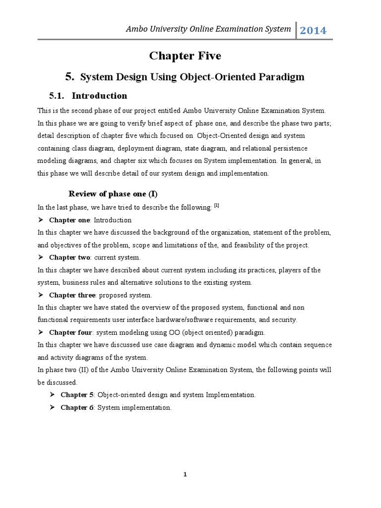 Chapter Five 5.: System Design Using Object-Oriented Paradigm | Download Free PDF | Class ...
