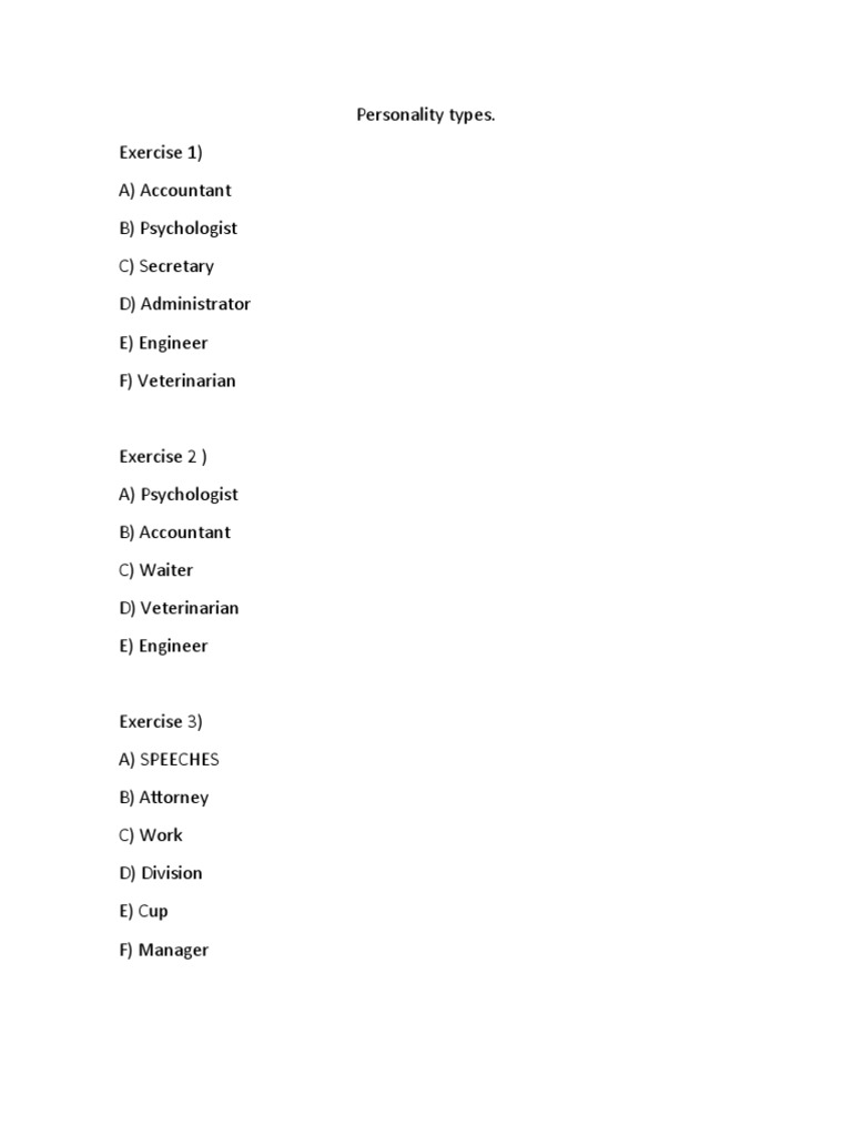 Personality Types | PDF | Computers