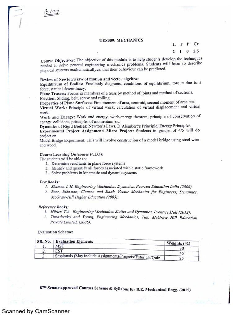 Eng. Mechanics Tutorials - 1 To 9 | PDF