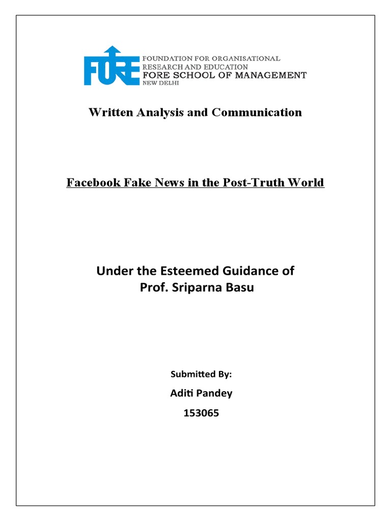 Written Analysis and Communication: Under The Esteemed Guidance of Prof ...