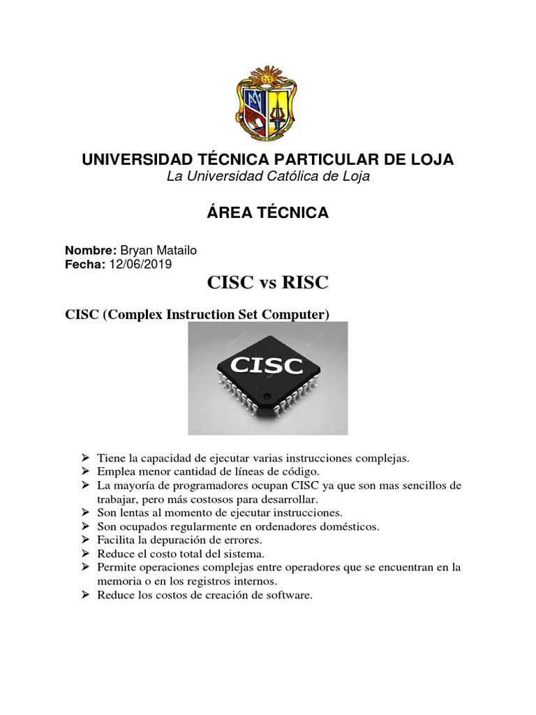 Cisc VS Risc | PDF