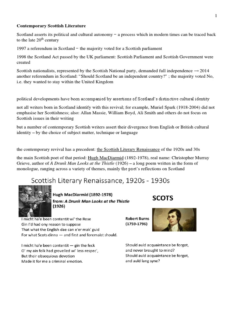 Scottish Literature | PDF | Scotland | Scottish Literature