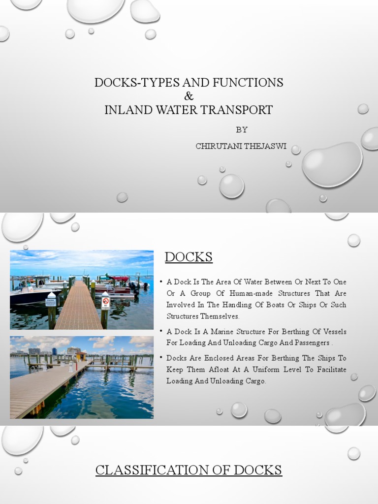 Types and Functions of Docks and IWT | PDF | Transport | Port