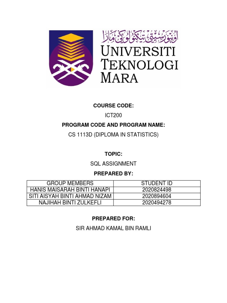 Ict200 Assignment Pdf