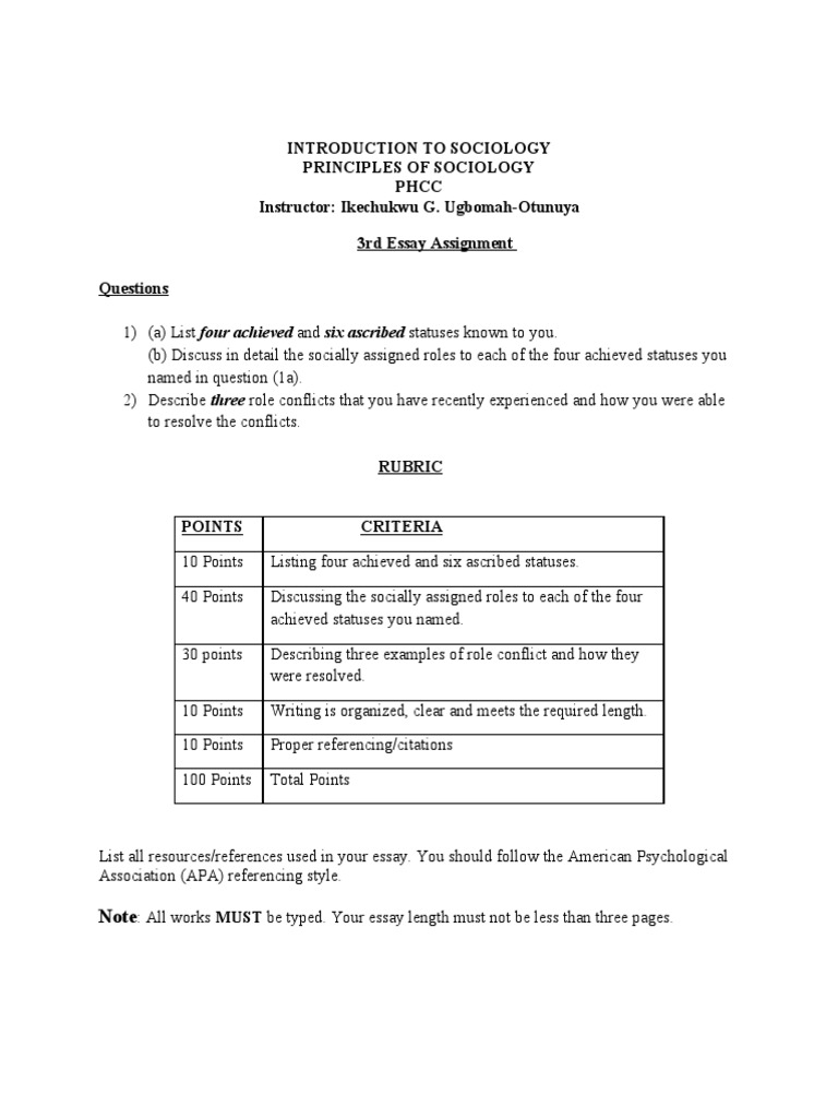 Third Essay Assignment | PDF