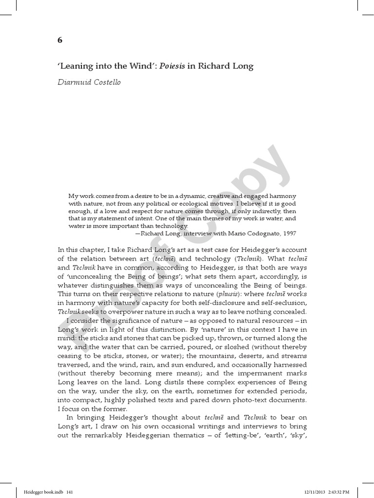 Richard Long | PDF | Martin Heidegger | Nature